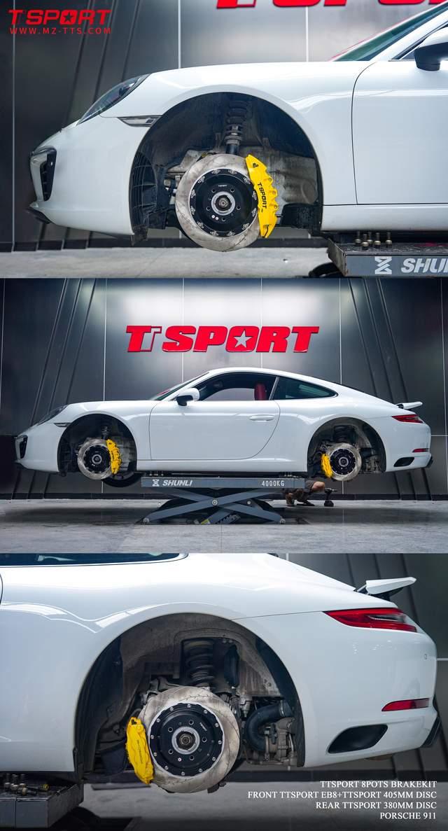 刹车改装案例保时捷911升级TTSPORT进化系列EB8刹车套件 - 知乎