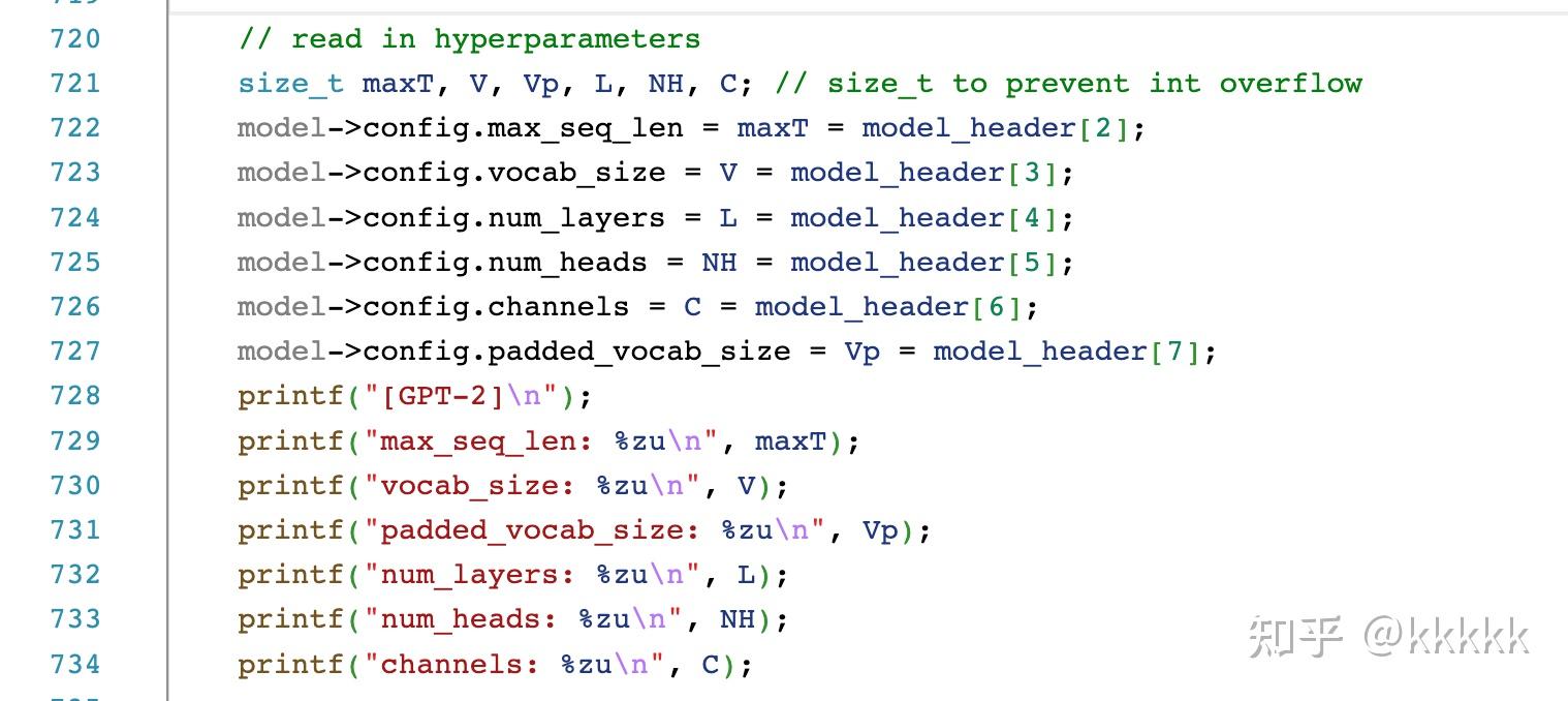 LLM.C代码分析2-train_gpt2.c模型结构与参数加载 - 知乎