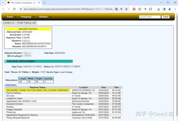 25 家美国尾程派送卡车承运商及货物追踪网址介绍 - 知乎