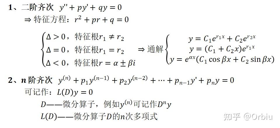 高等数学微分方程 | 归纳总结 - 知乎