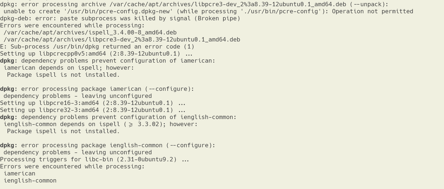 dpkg: error processing archive .... Operation not permitted - 知乎