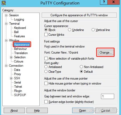 Putty修改字体大小 - 知乎