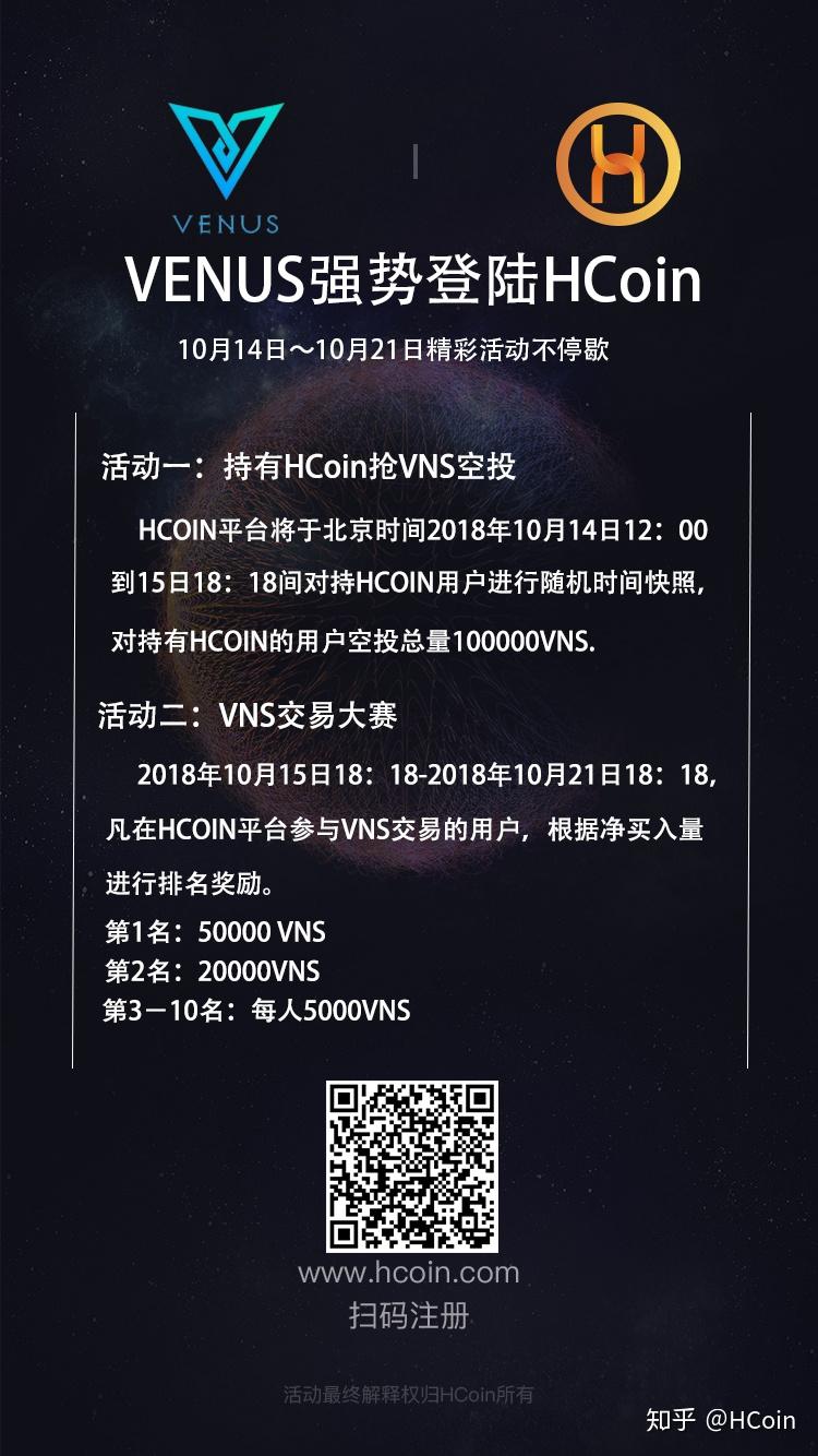 VNS即将上线HCoin，新一轮交易排名大赛拉开序幕 - 知乎