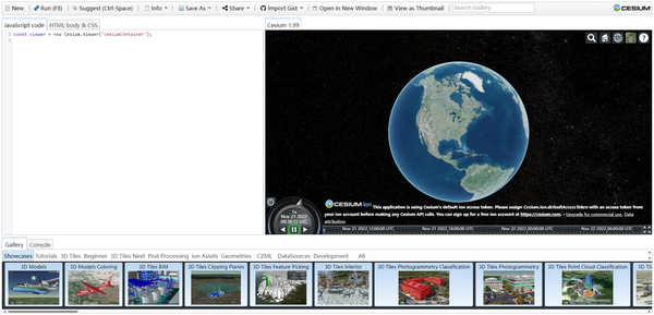 CesiumJS ≥ 1.96 版本显示 Development 例子 - 知乎
