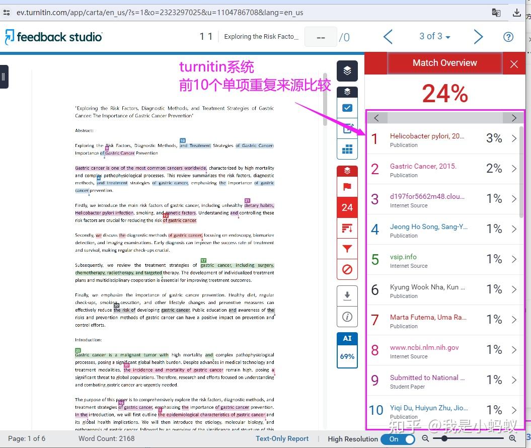 同一篇文章测三个系统的结果比较：turnitin， ithenticate和crossref查重系统 - 知乎