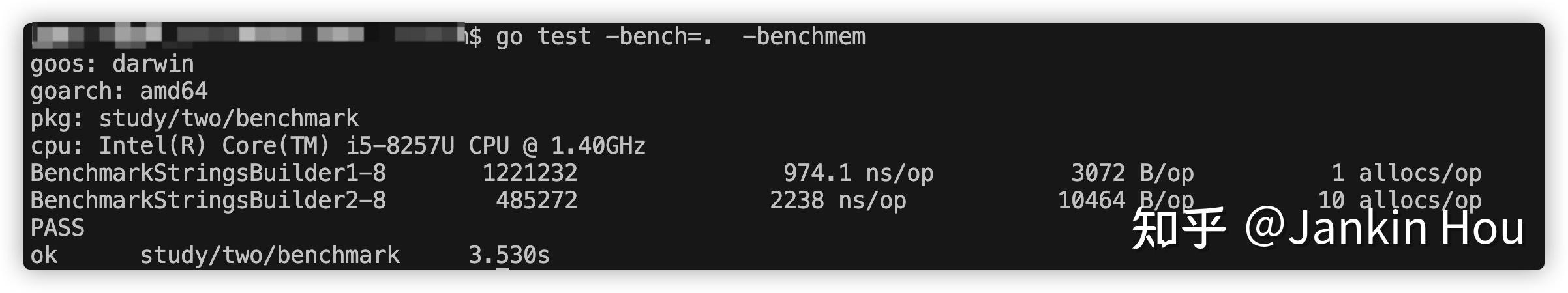 Go语言使用benchmark进行性能测试 - 知乎