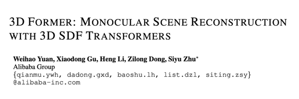 ICLR 2023｜场景三维重建新SOTA！基于3D Transformer的单目场景重建 - 知乎