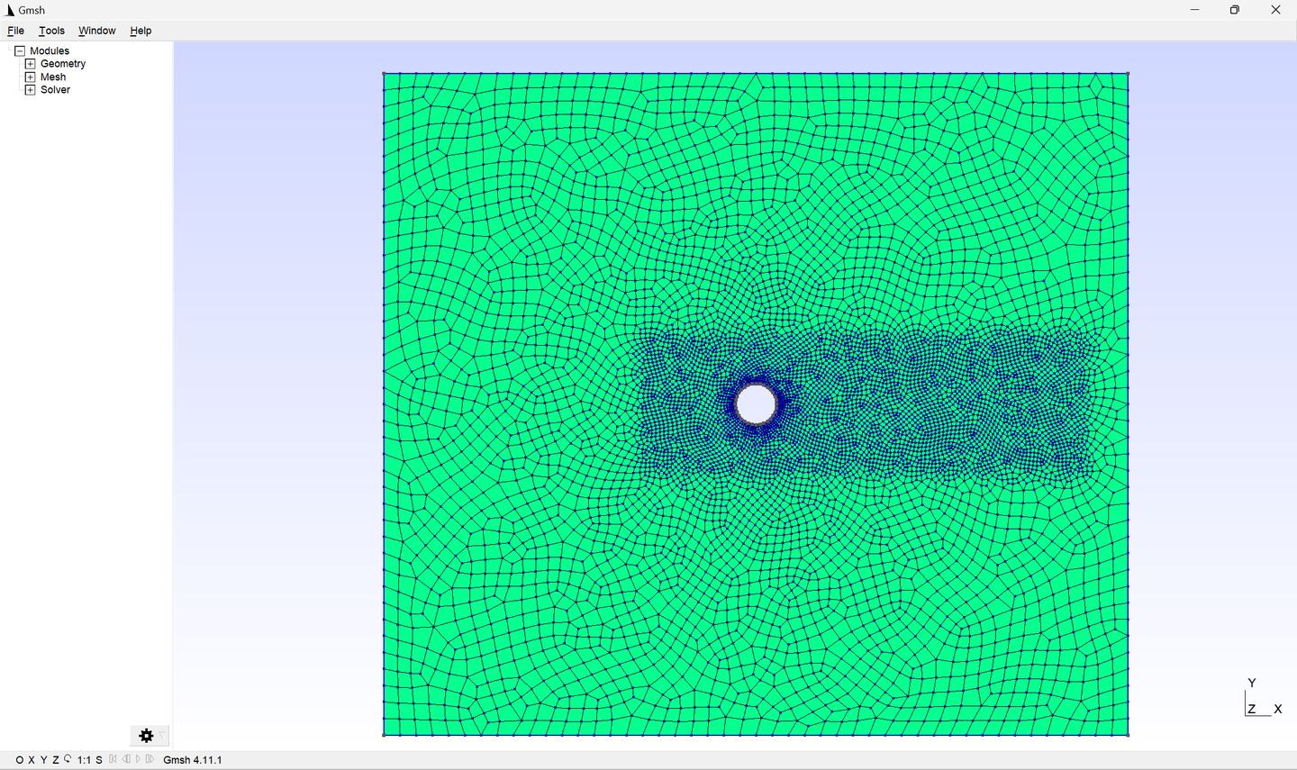 Gmsh 和 FiPy 求解稳态圆柱绕流 - 知乎