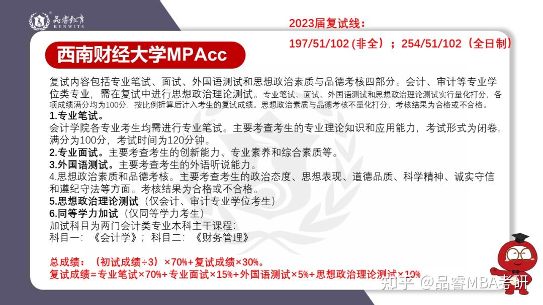 MPAcc怎么考？2023届川渝会计专硕（MPAcc）专业复试内容 - 知乎