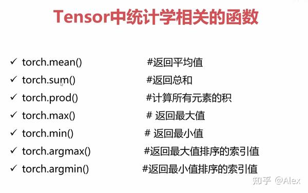 PyTorch第三讲--常用运算 - 知乎