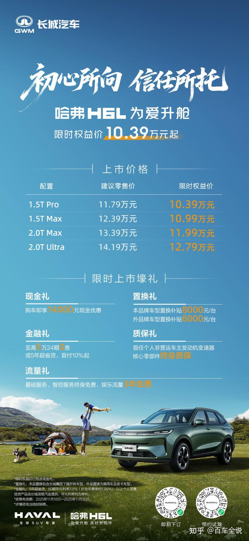 哈弗H6L正式上市：10.39万起享大五座SUV，2.0T同级最省油 - 知乎