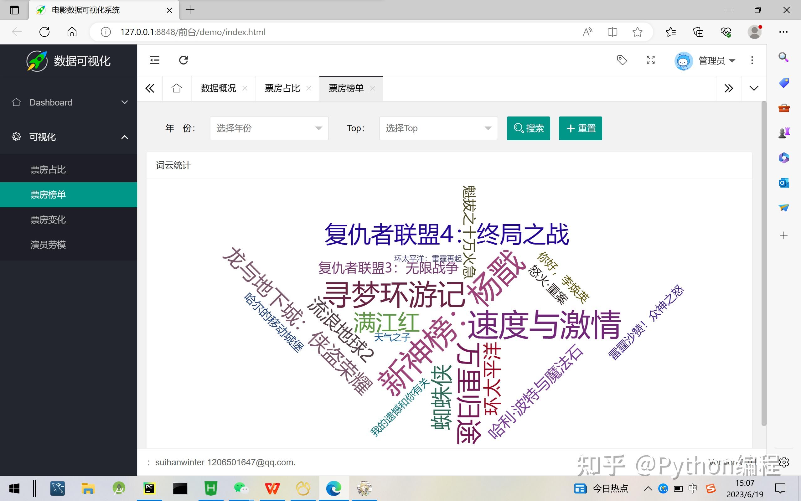 基于Python flask MySQL 猫眼电影可视化系统设计与实现 - 知乎
