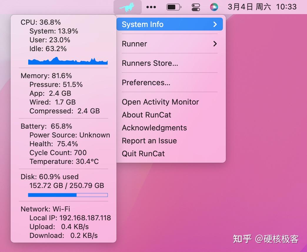 Runcat 润到心里的mac状态栏美化软件 - 知乎