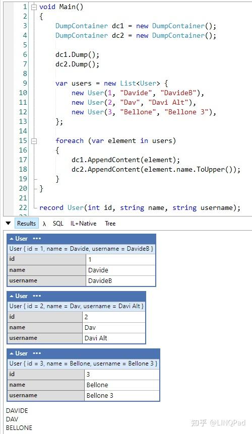 每个 C# 开发人员都应该了解 LINQPad 的 5 个技巧 - 知乎