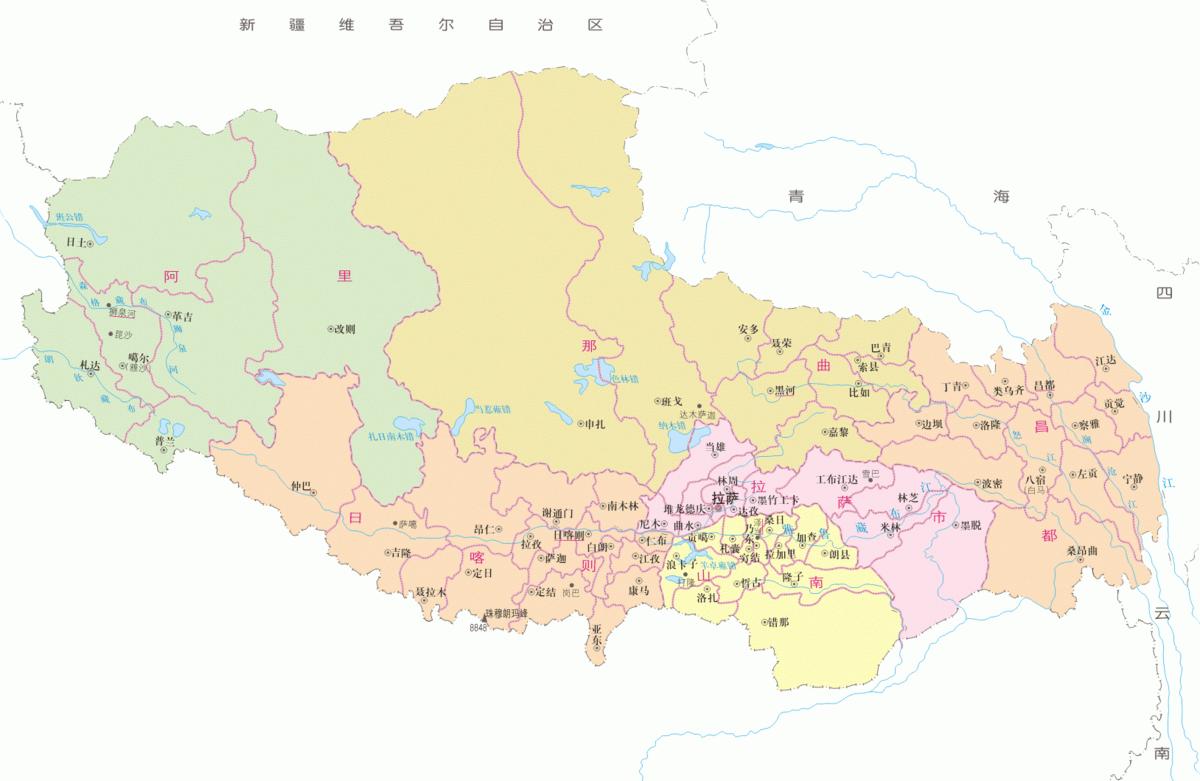 建国以来，西藏自治区行政区划沿革地图详解（1949-1999） - 知乎