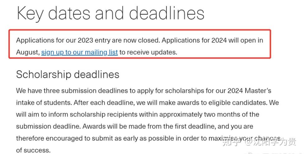 盯住了！2024Fall 英国这些热门大学预计最早截止硕士网申！ - 知乎
