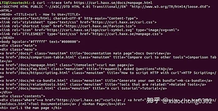 Linux Curl 命令示例 上 知乎