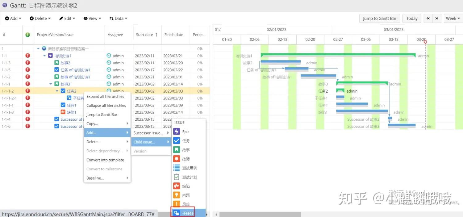Jira 甘特图 知乎