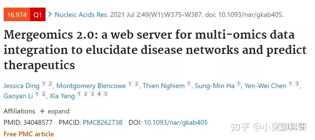 工具篇丨明年的国自然无从下手？这个疾病相关基因多组学在线分析工具你必须知道！ - 知乎