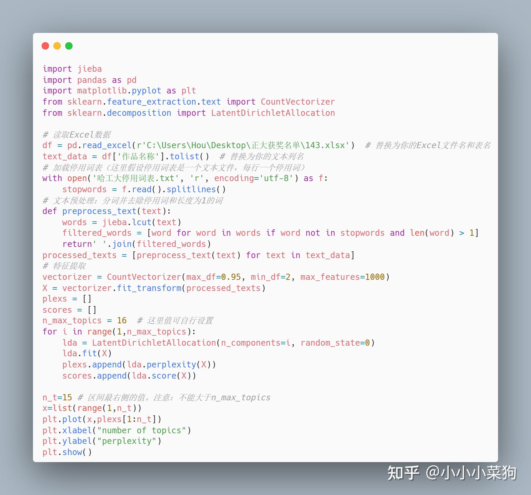 LDA主题数的确定基于sklearn和gensim两种方法 - 知乎