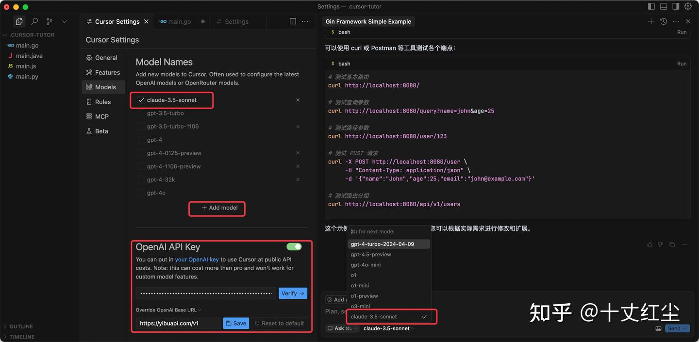 Cursor 使用 APIkey 配置 Anthropic Claude BaseURL , gpt-4o，deepseek等大模型代理指南 - 知乎