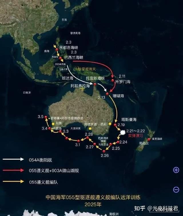 055大驱遵义舰编队在西澳继续北上，环绕澳洲3/4海岸线，是否接龙 - 知乎