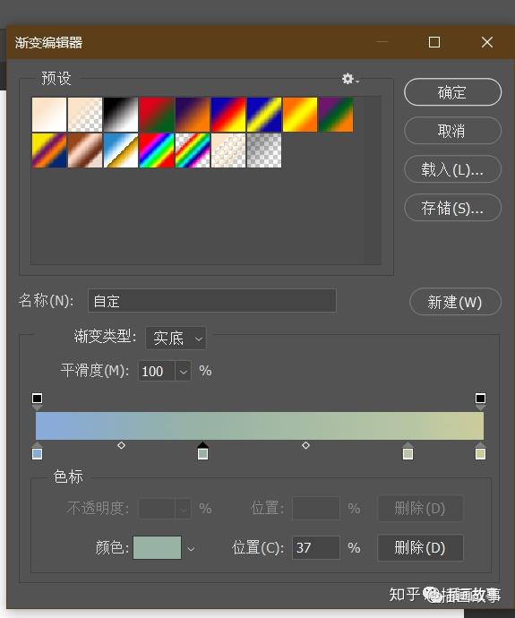 如何用photoshop渐变工具做一个漂亮的渐变背景 知乎