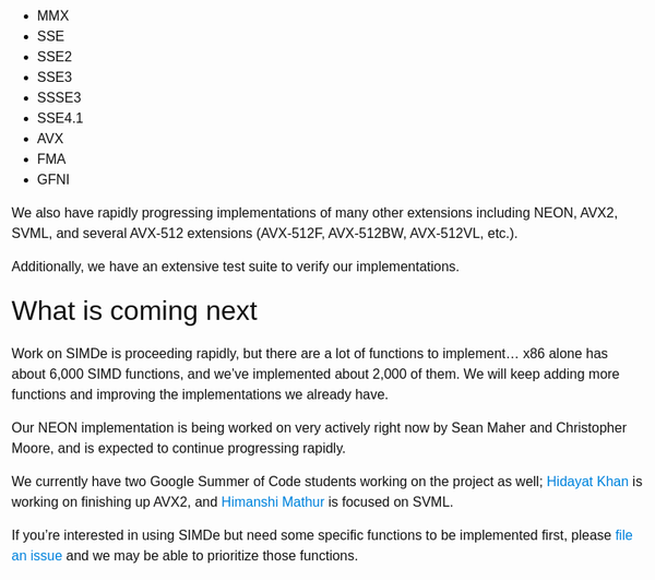 酷站推荐 - simd-everywhere.github.io - SIMDe | SIMD Everywhere