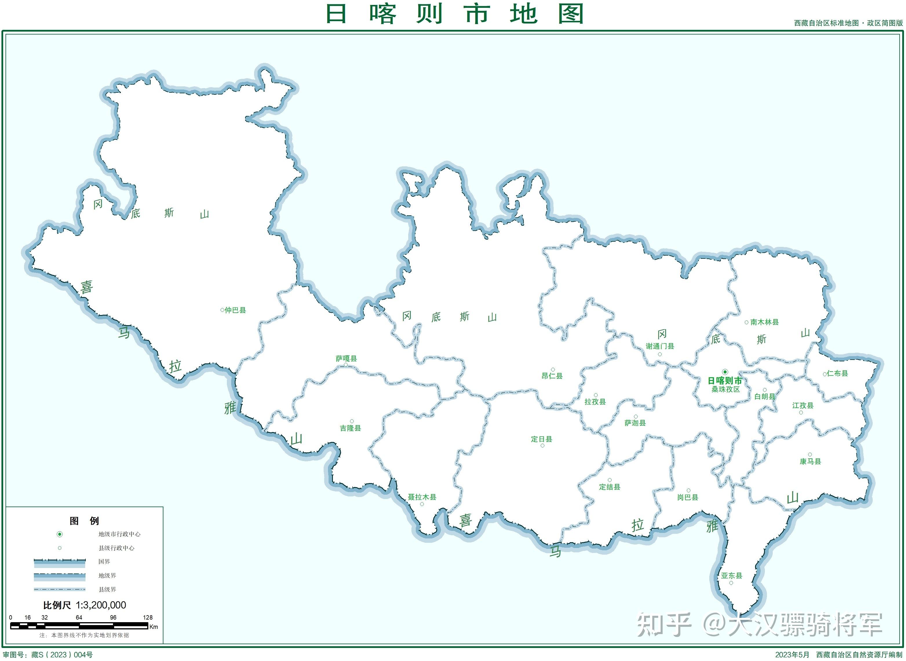 图文解读西藏2023年行政区划（6地级市1地区高清地图） - 知乎