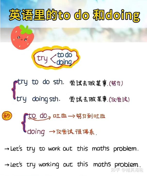 try to do和try doing的区别 - 知乎