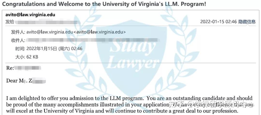 UVA、乔治城LLM项目持续放榜中，恭喜这一轮获得录取的学律申请者 - 知乎