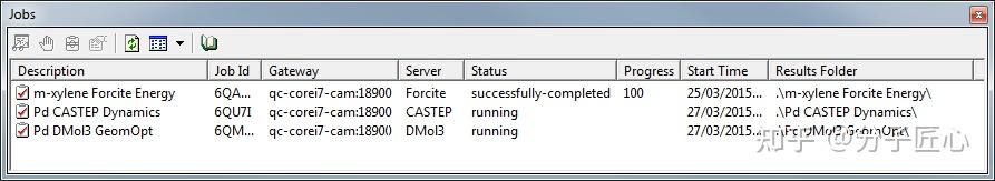 第五章第四小节：Materials Studio（MS）软件 Job Explorer 工作浏览器简介 - 知乎