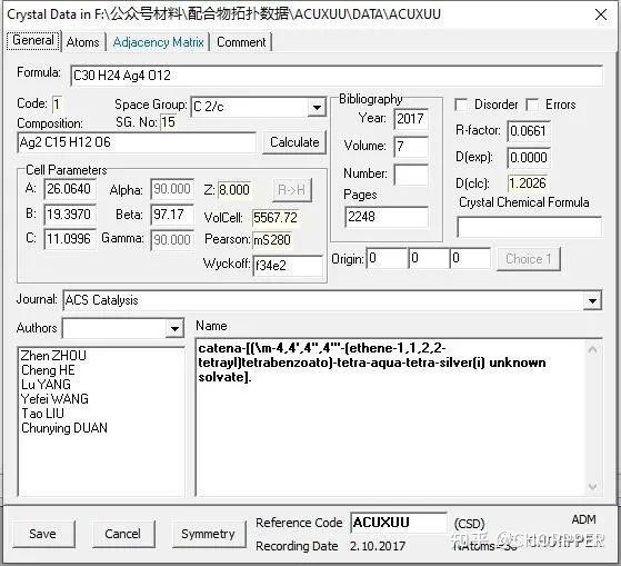 拓扑结构分析软件Topos Pro使用教程 - 知乎