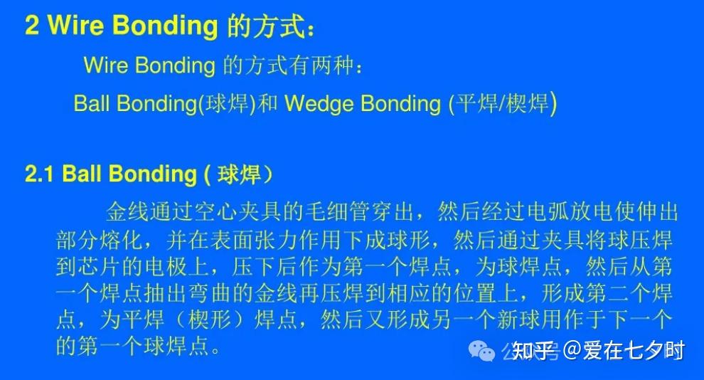 半导体Wire Bonding 工艺技术的详解； - 知乎