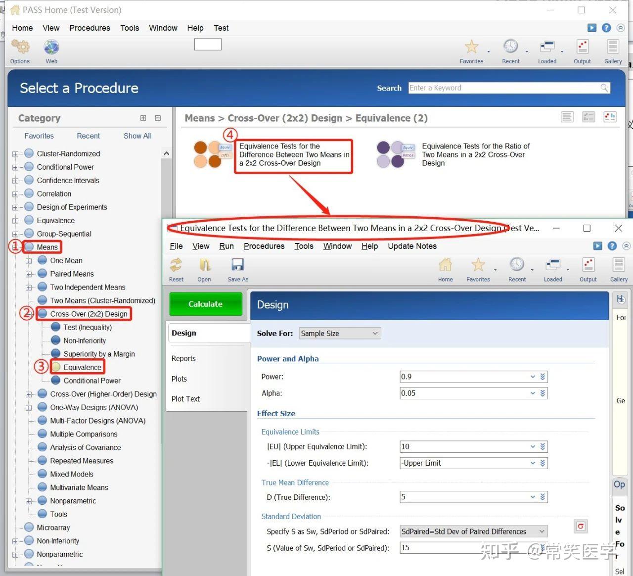 统计教程｜PASS实现2x2交叉设计两均数比较时临床等效性试验的样本量估计 - 知乎