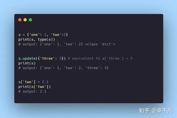 Python字典六种类型概述 - 知乎