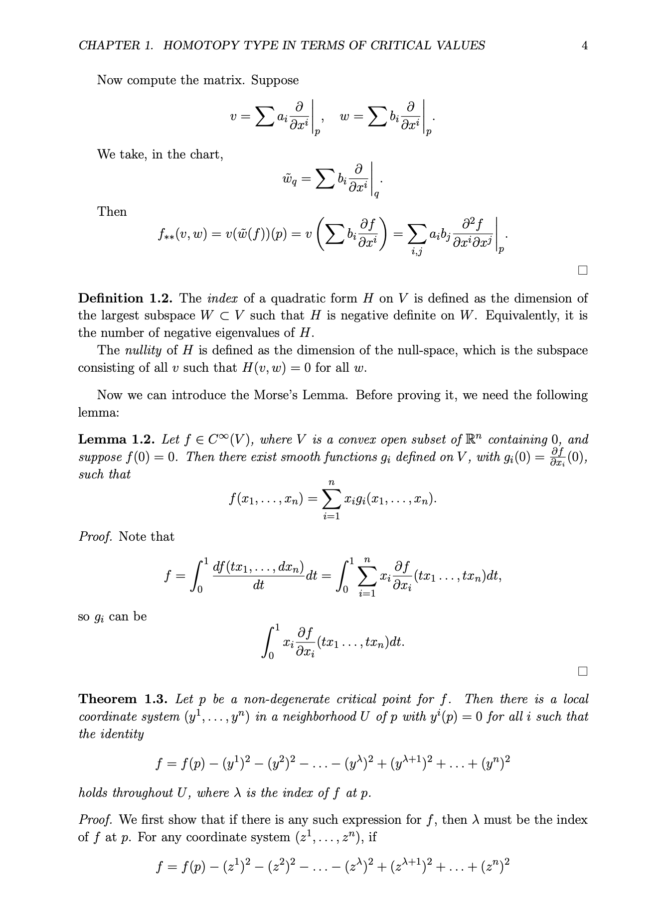 对Milnor: Morse Theory的整理 - 知乎