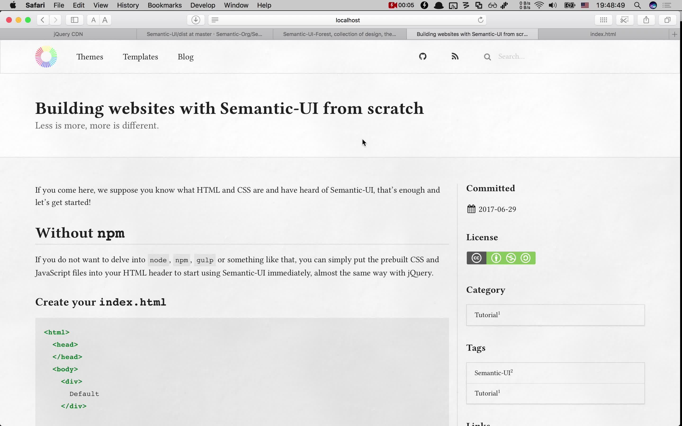 从零开始用 Semantic-UI 搭建网页 - 知乎