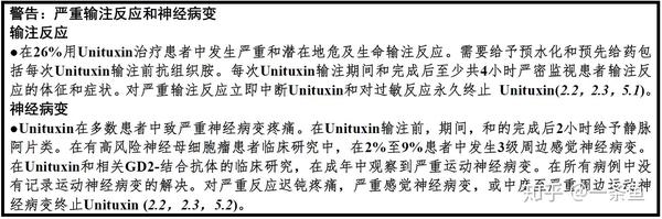 (Unituxin，dinutuximab)FDA官方说明书 - 知乎