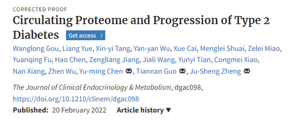 文献解读 | 2 型糖尿病的循环蛋白质组学生物标记物的进展与风险评估 - 知乎
