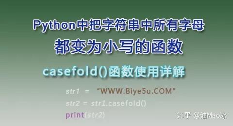 Python中把字符串中所有字符都变为小写的函数 - 知乎