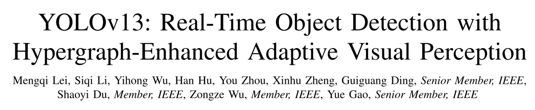 清华等开源YOLOv13：基于超图增强的实时目标检测 - 知乎