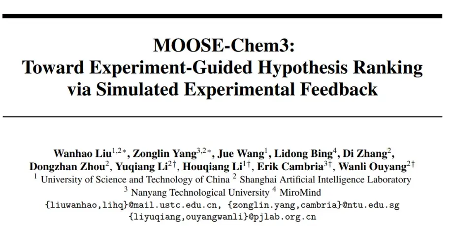 MOOSE-Chem3重塑科研范式：AI「动态引导」实验，实现科学发现的飞跃 - 知乎