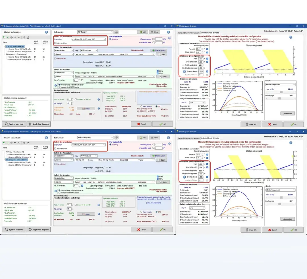 PVsyst V8.0.0｜多方位双面系统 - 知乎