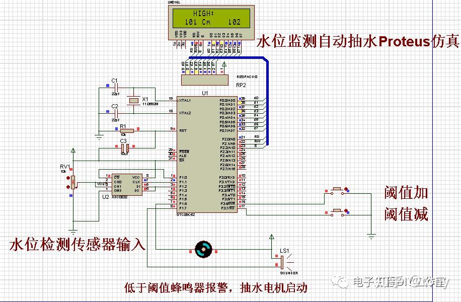 基于51单片机水位检测自动抽水系统Proteus仿真(源码+仿真+全套资料) - 知乎