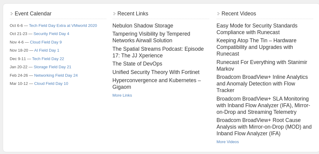 酷站推荐 - techfieldday.com - Tech Field Day - 知乎