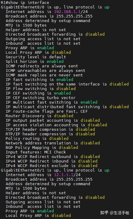 PNET Lab模拟器网络实验：常用排错命令show interface、show ip interface、show ip ...