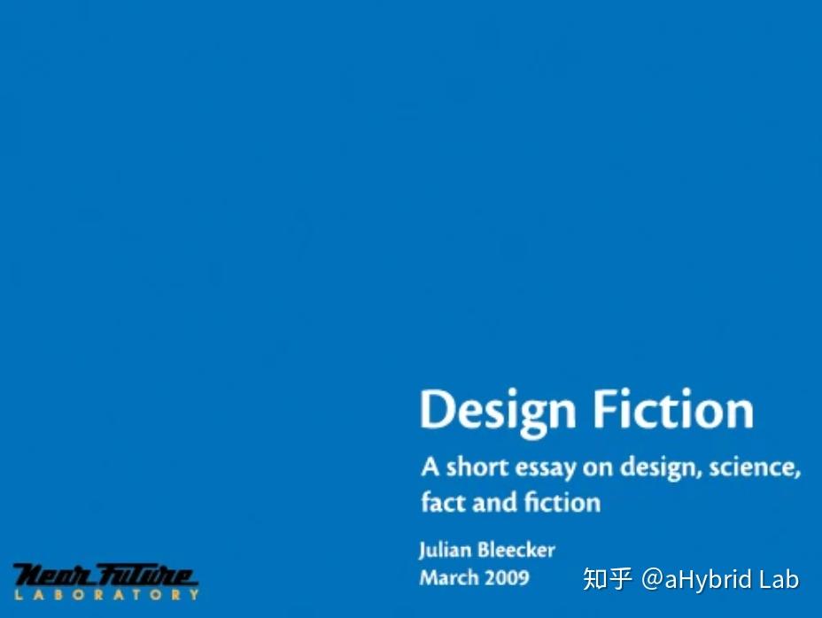 设计虚构：用设计思考未来丨Design Fiction - 知乎