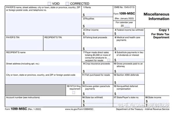 「美国报税季」1099表有哪些？怎么选择？ - 知乎