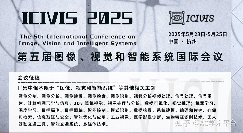 2025年EI收录的6个人工智能国际会议 - 知乎